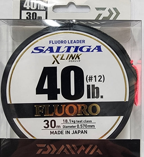 Daiwa Saltiga X Link Flouro Leader 40lb 30m – Mid Coast Fishing Bait & Tackle