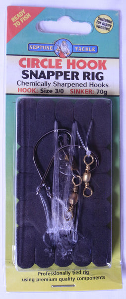 Neptune Tackle Snapper Rig Circle Hook - Size 3/0 CHSNRR – Mid Coast Fishing Bait & Tackle