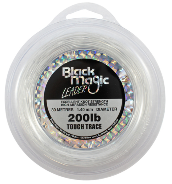 Black Magic Tough Trace Leader Line - 200lb 30m Spool – Mid Coast ...