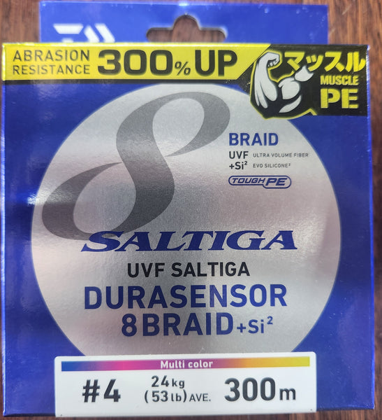 Daiwa Saltiga 8 Durasensor Braid PE4 24kg 300m – Mid Coast Fishing Bait ...
