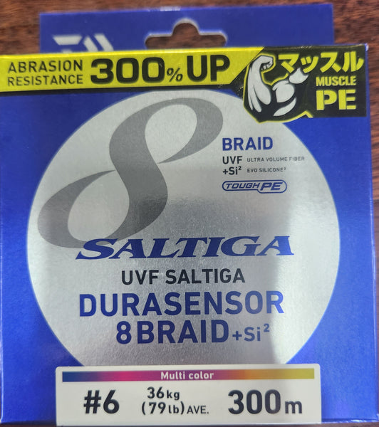 Daiwa Saltiga 8 Durasensor Braid PE6 36kg 300m – Mid Coast Fishing Bait ...