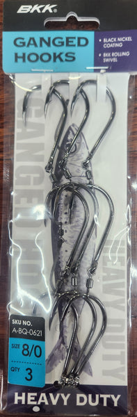 BKK GANGED HOOKS 8/0 - 3 sets – Mid Coast Fishing Bait & Tackle