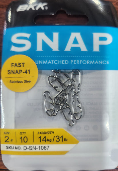 BKK FAST SNAP 41 Size 2 10pcs – Mid Coast Fishing Bait & Tackle