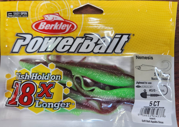 Berkley Powerbait Nemesis 5" - Nuclear Chicken – Mid Coast Fishing Bait ...
