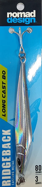 Nomad Design Ridgeback Casting Lure 80gram Chromeo – Mid Coast Fishing ...