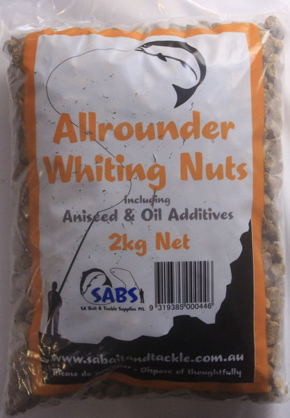 SABS Allrounder Fishing Large Burley Nuts - Ideal for Whiting – Mid ...