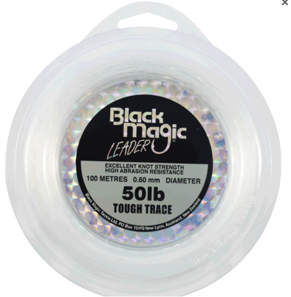 Black Magic Tough Trace Leader Line - 50lb 100m Spool BMHARD050 – Mid ...